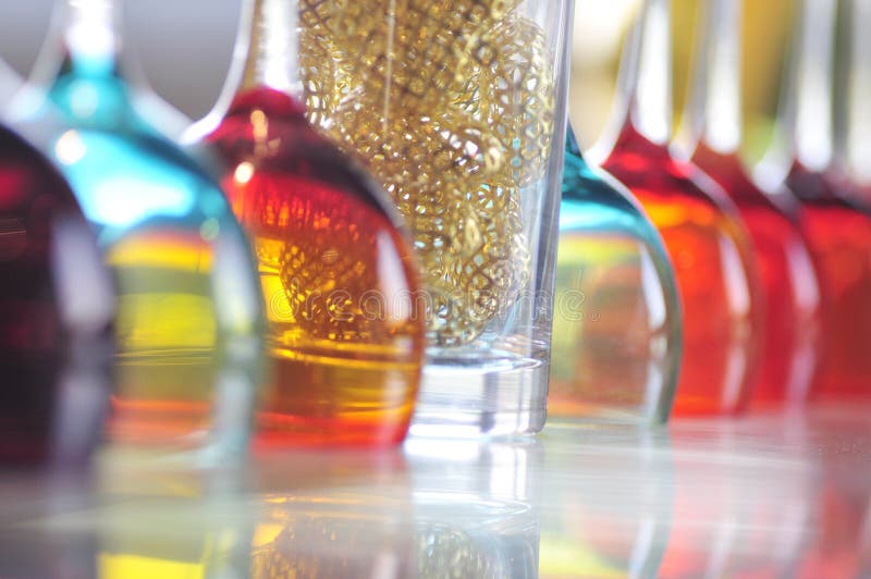 Colored glass stock photo. Image of cocktail, drink, wine - 12209766