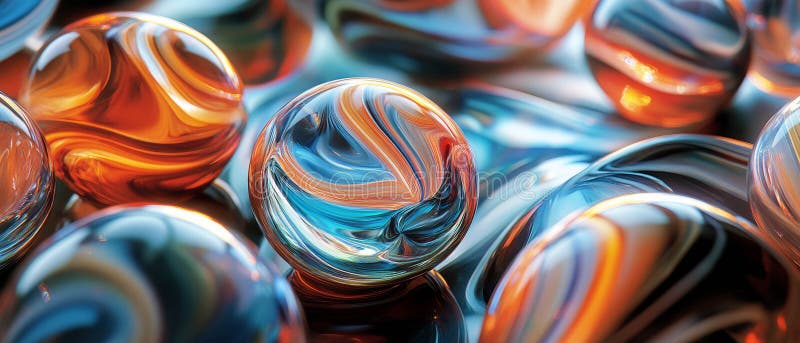 Colored Glass Marbles Showcase Vibrant Textures and Swirling Patterns ...