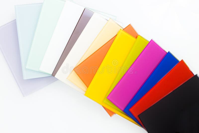 Colored Glass Material for Interior Finishing Stock Image - Image of ...
