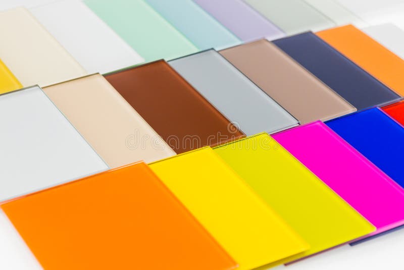 Colored Glass Material for Interior Finishing Stock Photo - Image of ...