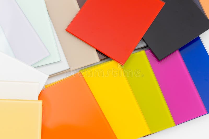 Colored Glass Material for Interior Finishing Stock Image - Image of ...