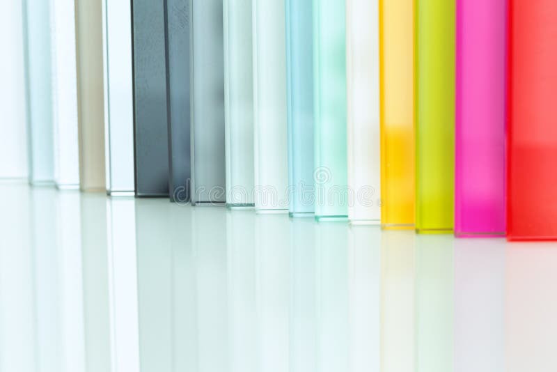 Colored Glass and Glass Elements for Interior Finishing Stock Image ...