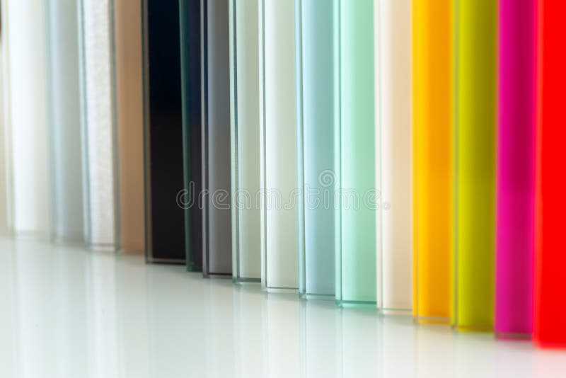 Colored Glass Material for Interior Finishing Stock Photo - Image of ...