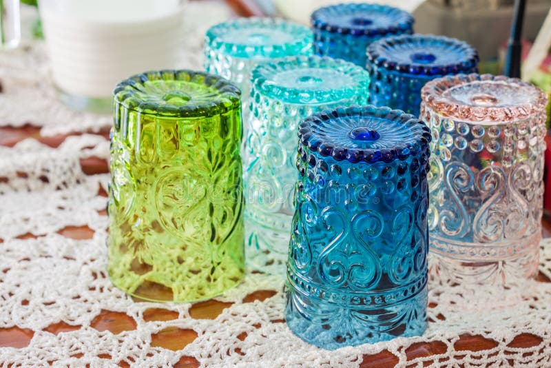 Colored glass stock image. Image of glasses, coloured - 33044591