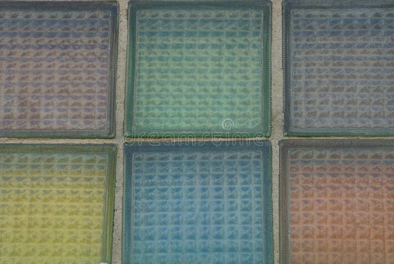 Colored Glass Texture of Squares on the Wall Stock Image - Image of ...