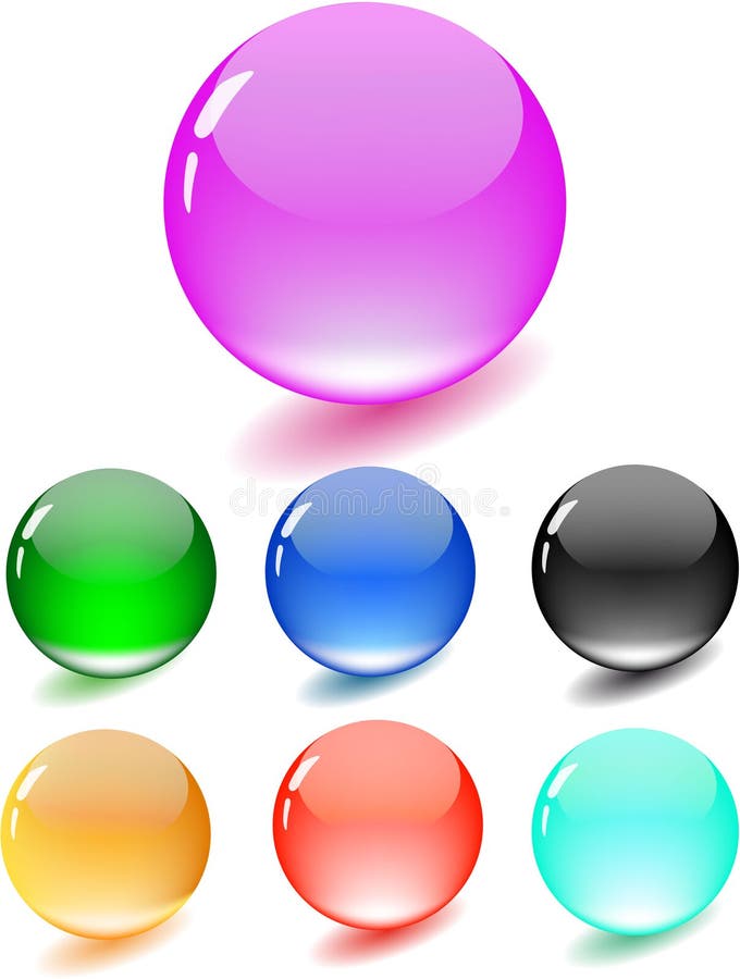 Colored glossy sphere stock illustration. Illustration of computer ...