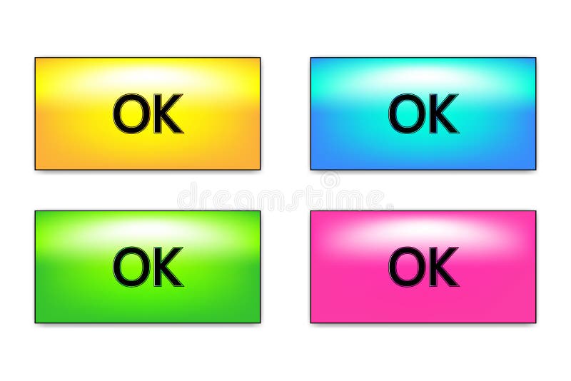 Set Of Buttons With The Text For A Website. Stock Vector - Illustration ...