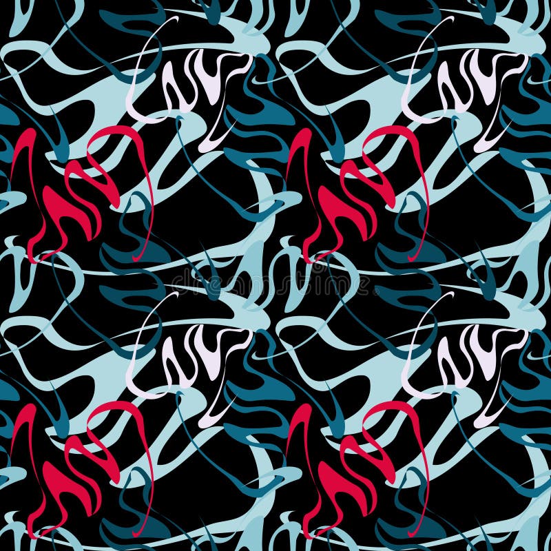 Colored Graffiti Seamless Texture Stock Illustration - Illustration of ...