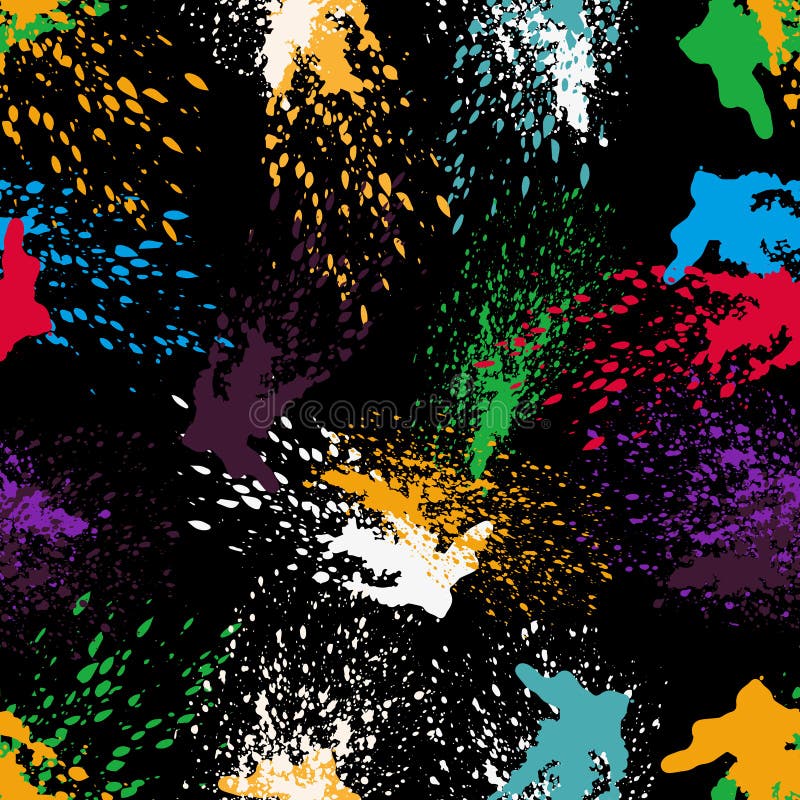 Colored Graffiti Seamless Texture Illustration Stock Illustration ...