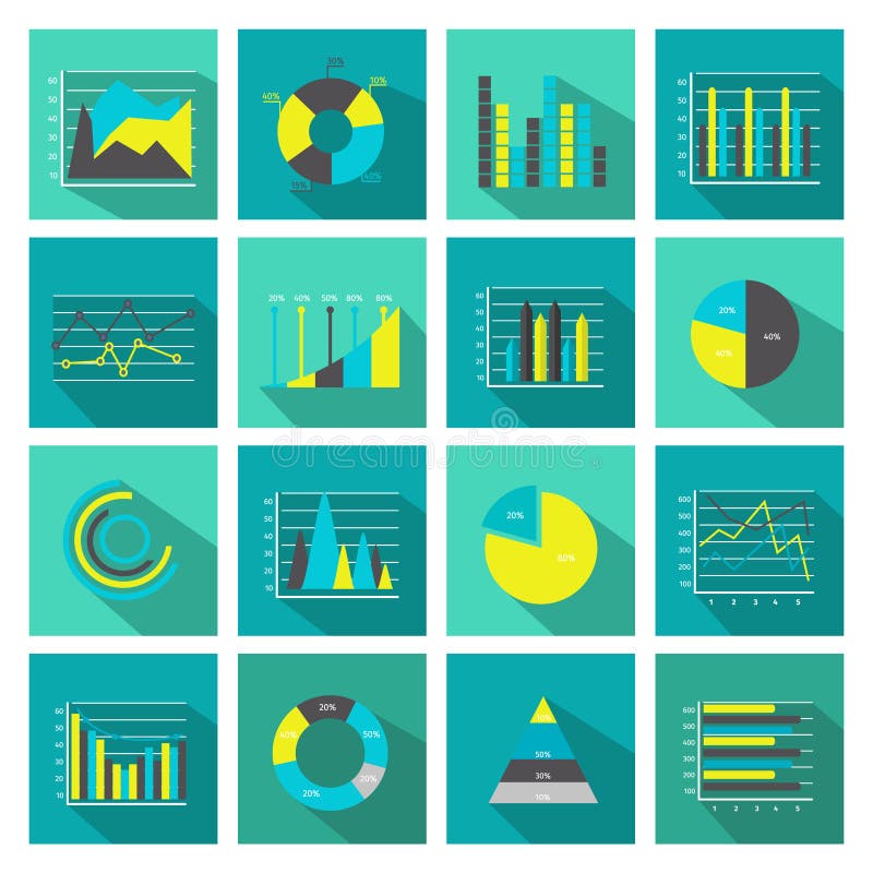 Graphs Flat Icons Set stock vector. Illustration of market - 72973844 Graphs Flat Icons Set stock vector. Illustration of market - 72973844