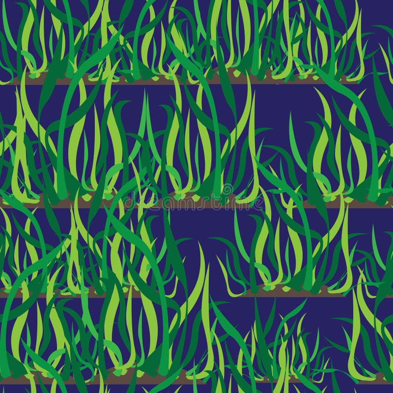 Colored Grass of Seamless Pattern Stock Vector - Illustration of nature ...