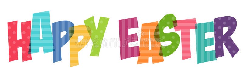 Colored Greetings Happy Easter Letters Stock Vector - Illustration of ...