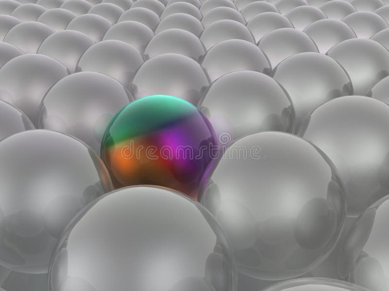 Colored and grey spheres stock illustration. Illustration of order ...