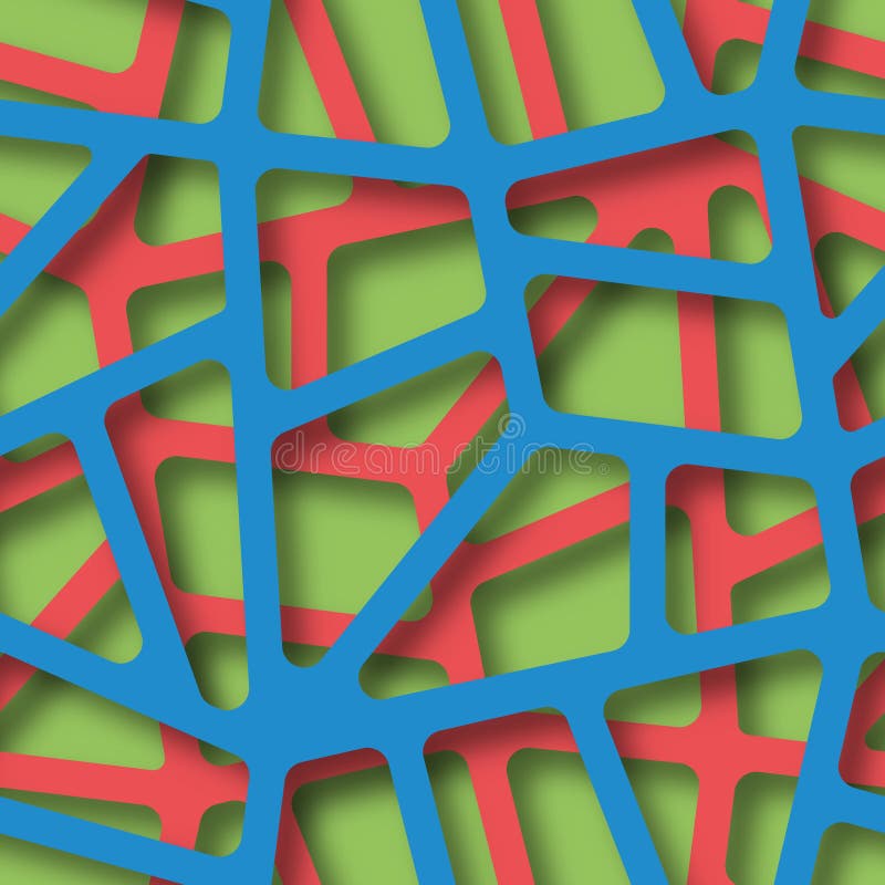 Colored Grid Layers with Shadow. Seamless Pattern Stock Vector ...