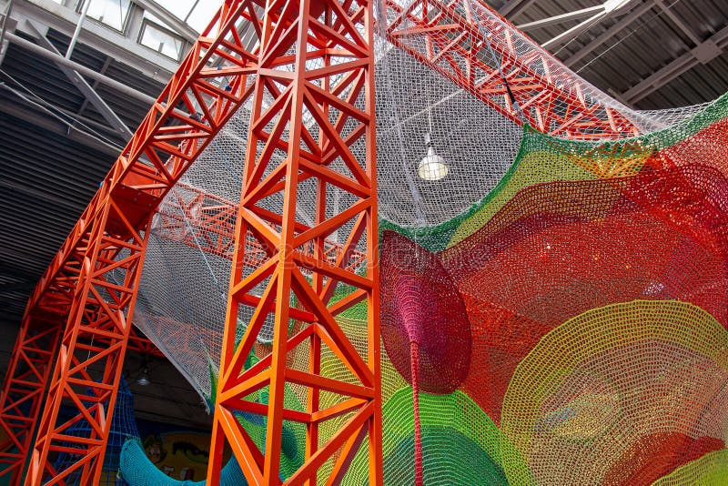 Colored Grid for Outdoor Games for Children Stock Photo - Image of ...