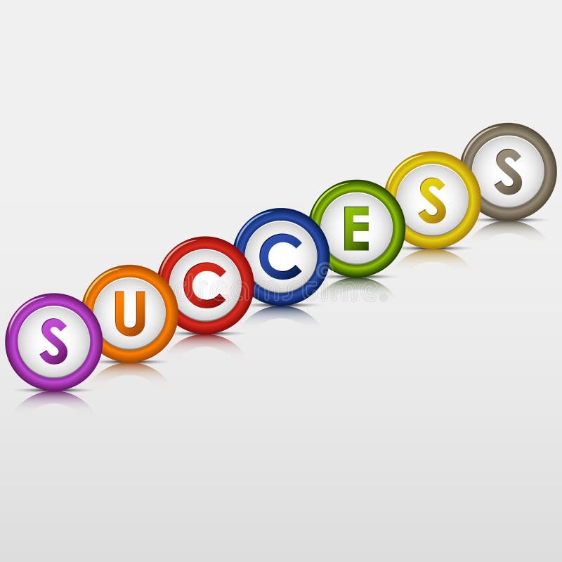 Colored Group Round Web Icons Success Stock Vector - Illustration of ...