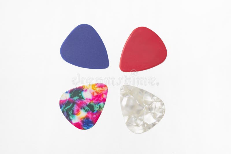 Colored guitar plectrum stock photo. Image of guitar - 126337150