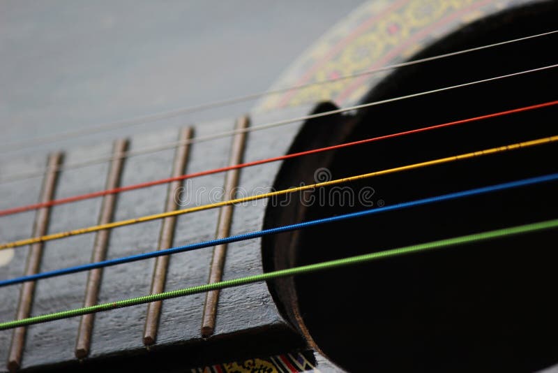 Colored Guitar Strings stock image. Image of strum, artist - 93709311