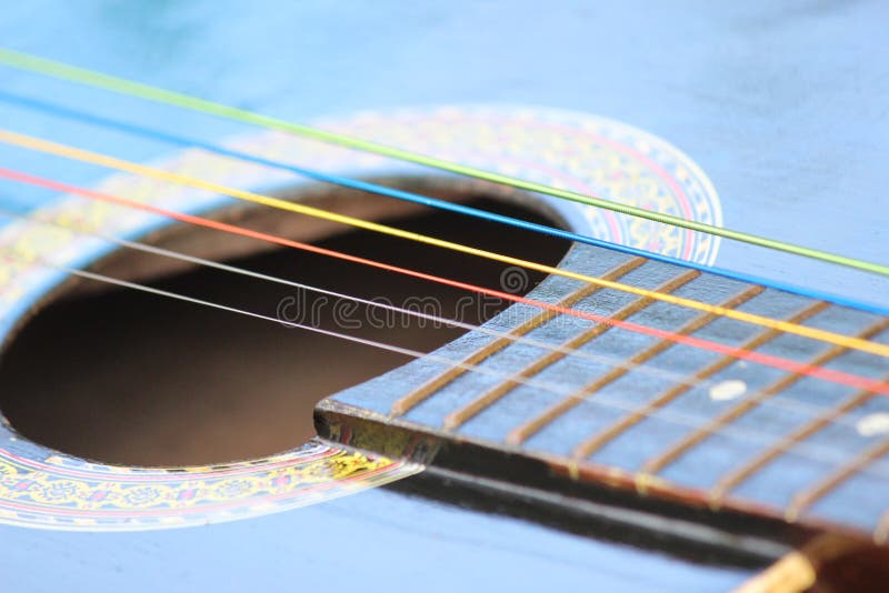 Colored Guitar Strings stock photo. Image of strum, relax - 93709356