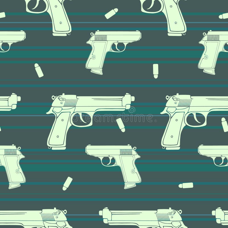Seamless Pattern. Guns Silhouettes. Vector Illustration. Stock Vector ... Seamless Pattern. Guns Silhouettes. Vector Illustration. Stock Vector ...