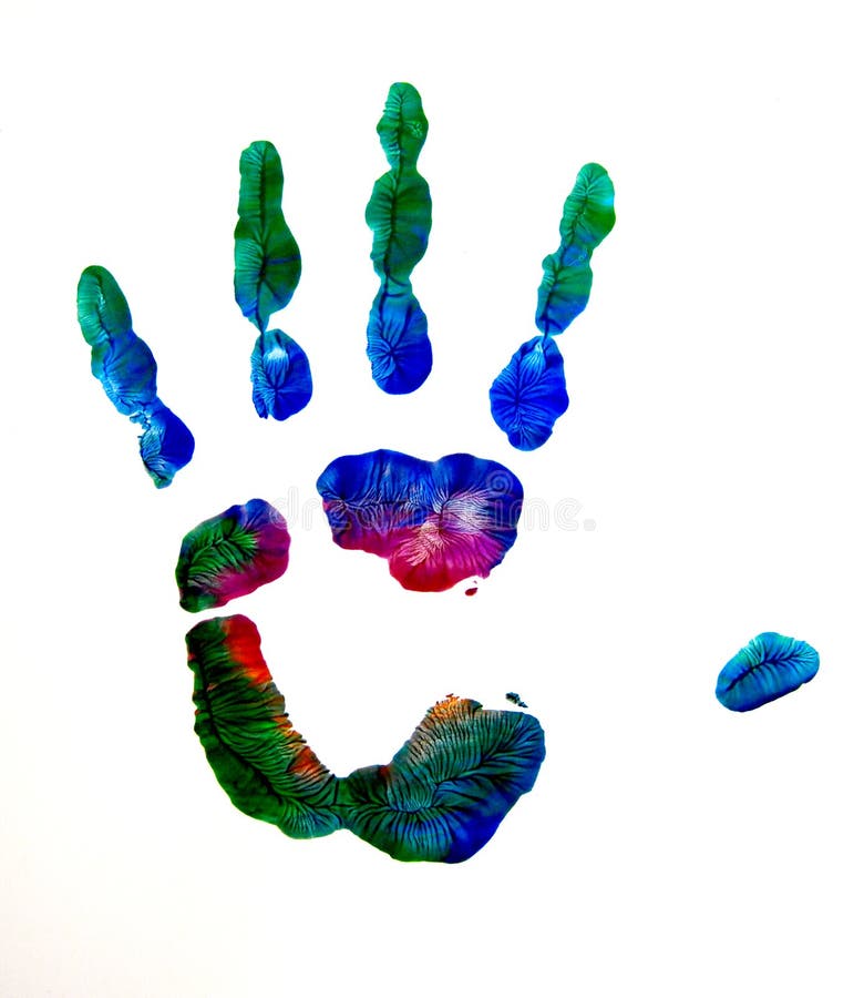 Colored hand stock photo. Image of paint, colors, messy - 5123866