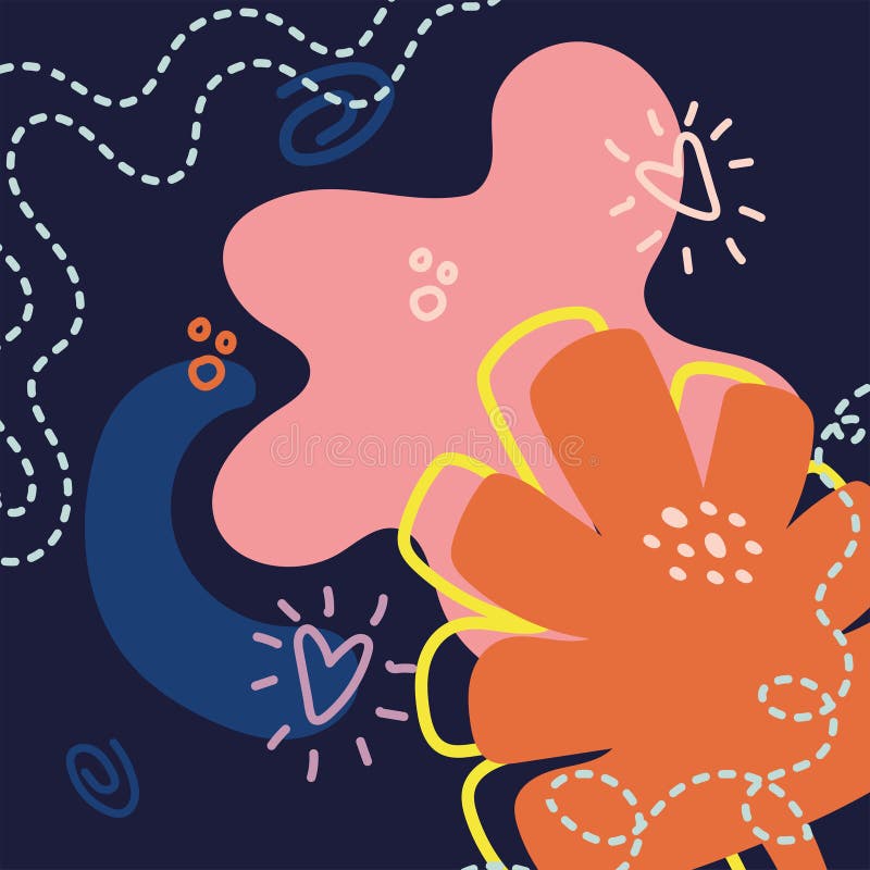 Colored Hand Drawn Background Vector Stock Vector - Illustration of ...