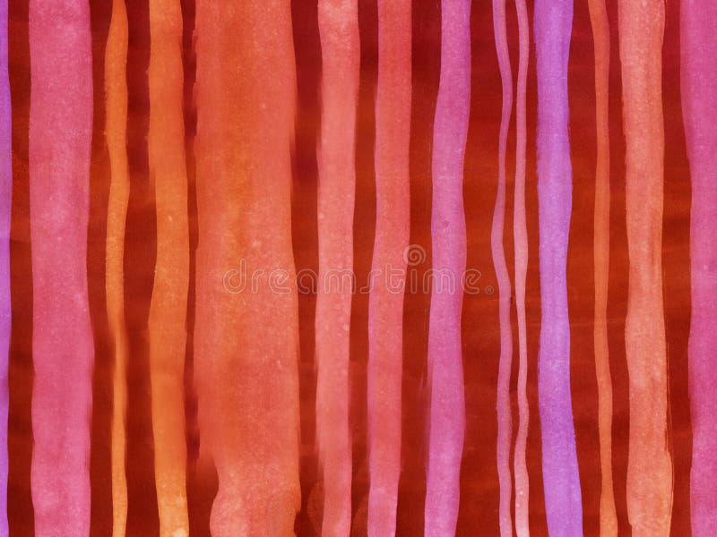 Colored Hand Drawn Watercolor Abstract Background with Stripes Stock ...