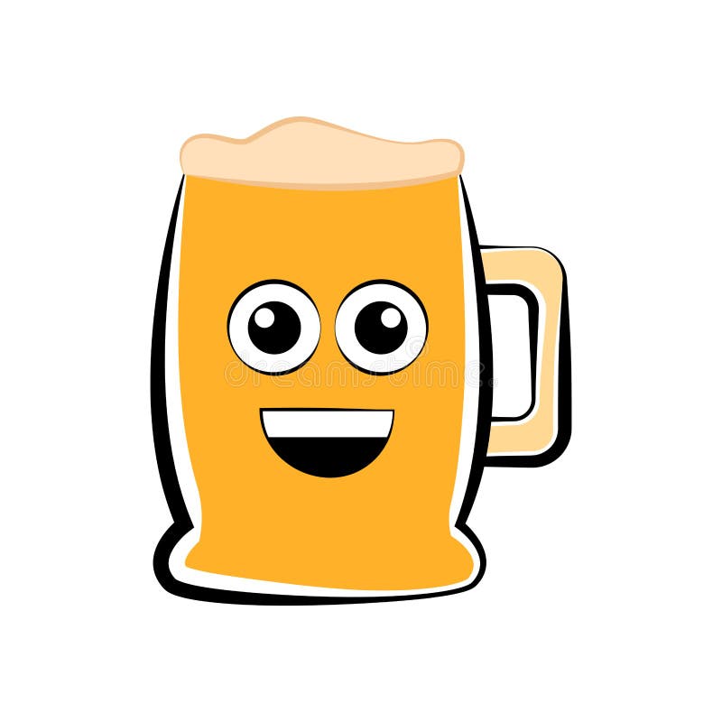 Colored Happy Beer Mug Icon Stock Vector - Illustration of colorful ...