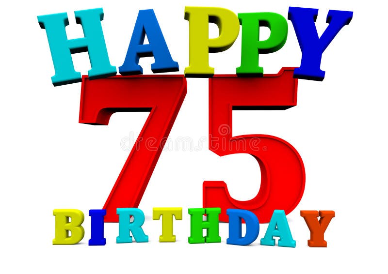 Seventy Fifth Birthday Anniversary Cake Stock Illustrations – 15 ...