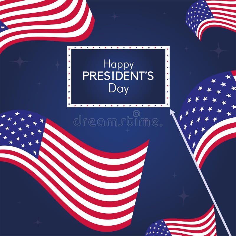 Colored Happy President Day Poster Vector Stock Vector - Illustration ...