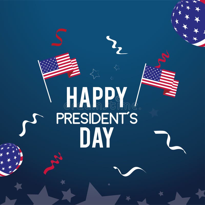 Colored Happy President Day Poster Vector Stock Vector - Illustration ...