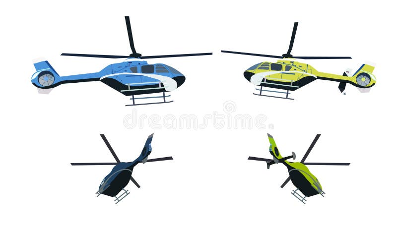 Colored helicopter stock vector. Illustration of transport - 95729301