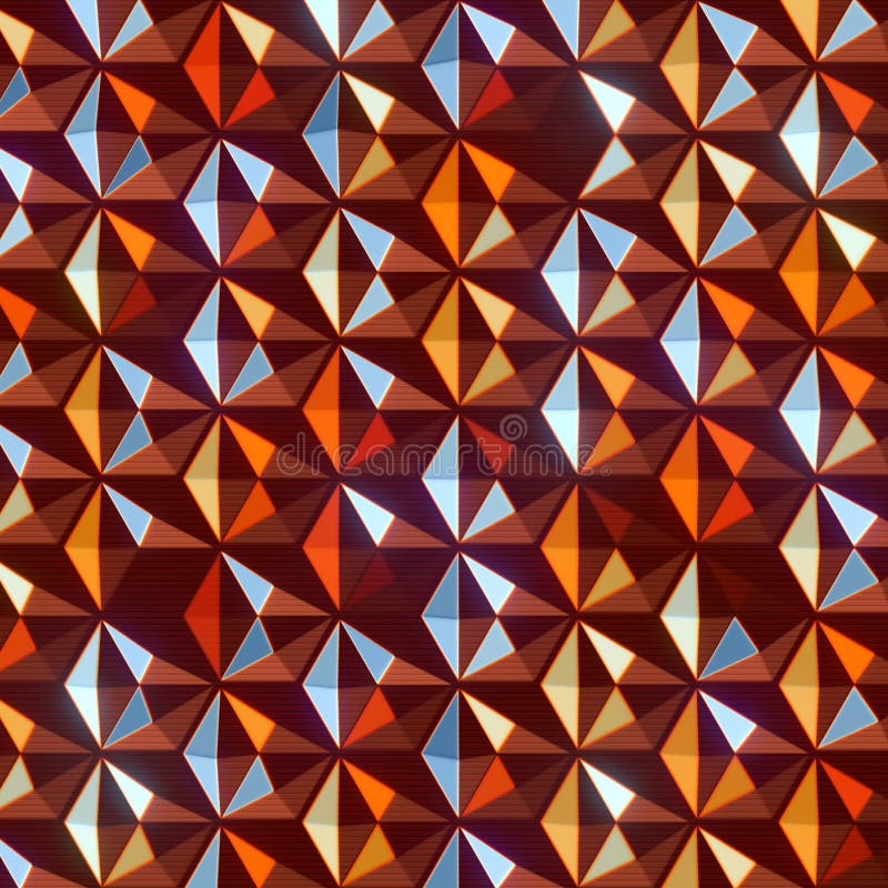 Colored Hexagonal Shape Digital Illustration. 3d Rendering Abstract ...