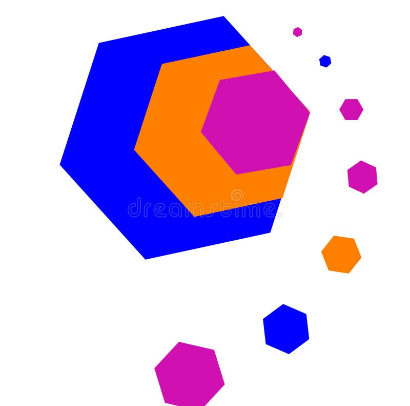 Colored hexagons stock vector. Illustration of geometry - 7928874