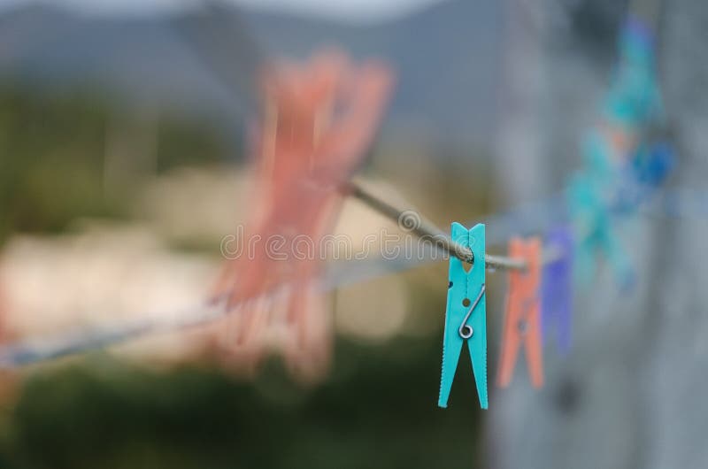 Colored Hooks for Hanging Clothes Stock Image - Image of hooks, indoor ...