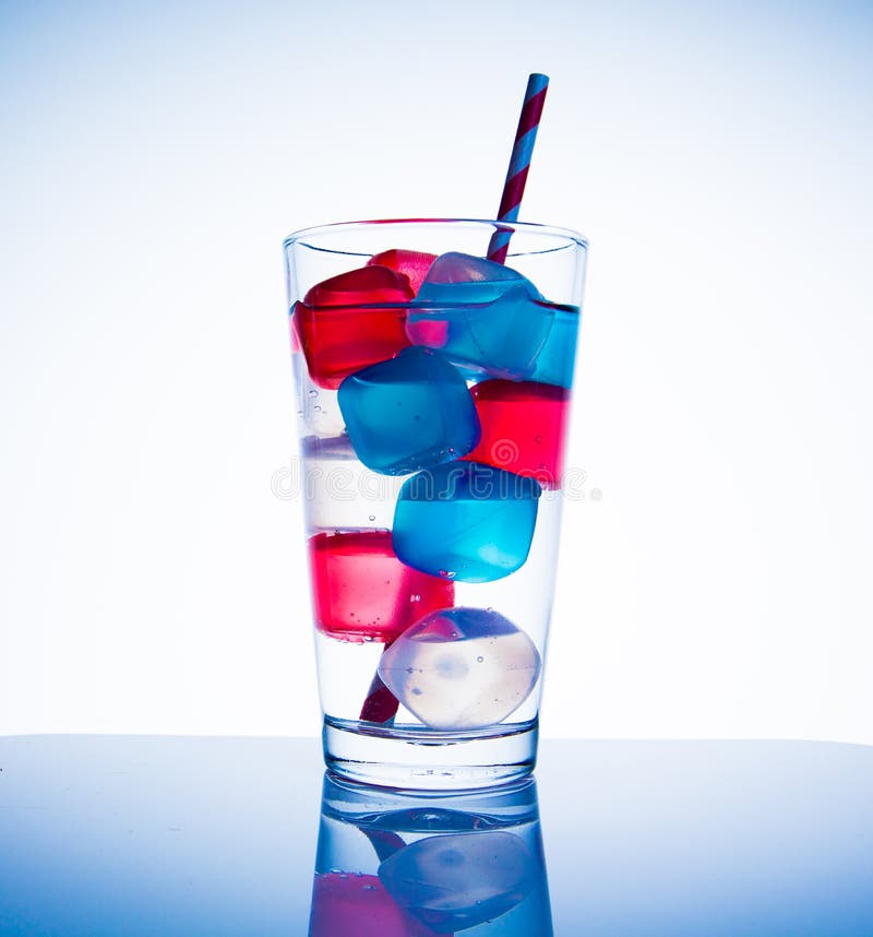 Colored Ice Cubes stock photo. Image of translucent, food - 43054718