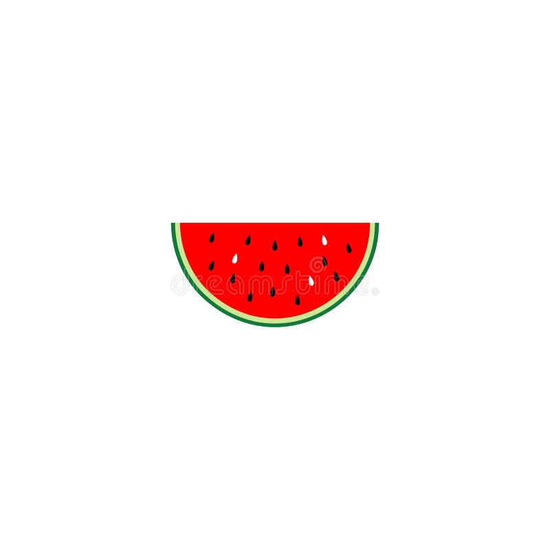 Colored Icon of Watermelon Slice Sign. Vector Illustration Eps 10 Stock ...