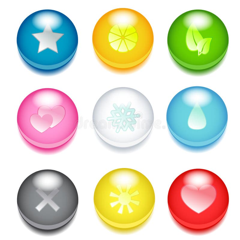 Colored icons stock vector. Illustration of design, icon - 22118352
