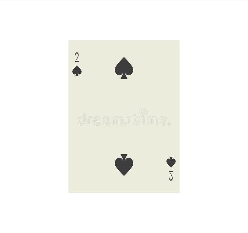 Colored Illustration of Playing Card 2 of Spade Stock Illustration ...