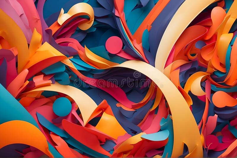 Colored Illustrations of Abstraction Style Stock Illustration ...
