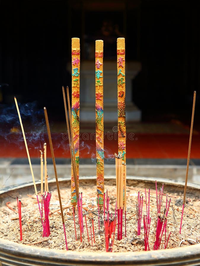 Colored incense sticks editorial photography. Image of traditional ...