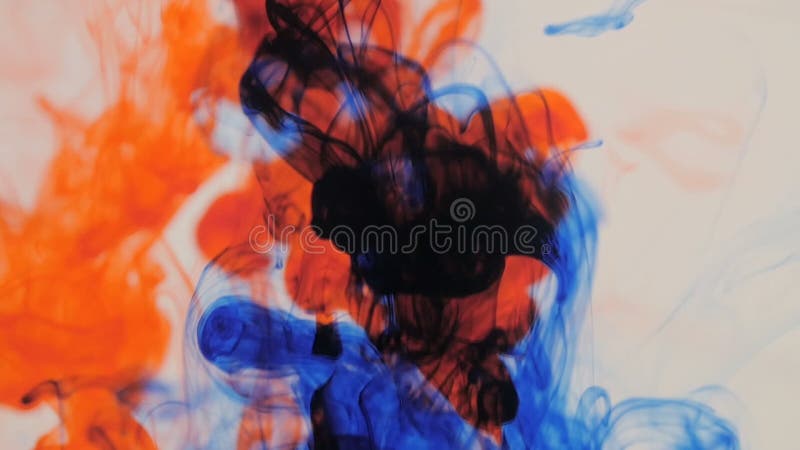 Colored Ink Explosion on White Background. Stock Footage - Video of ...