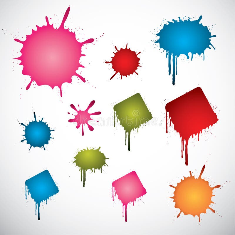 Color ink splash stock vector. Illustration of blots - 22246744