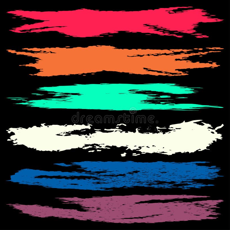 Colored Ink Spots Graffiti Collection Stock Vector - Illustration of ...