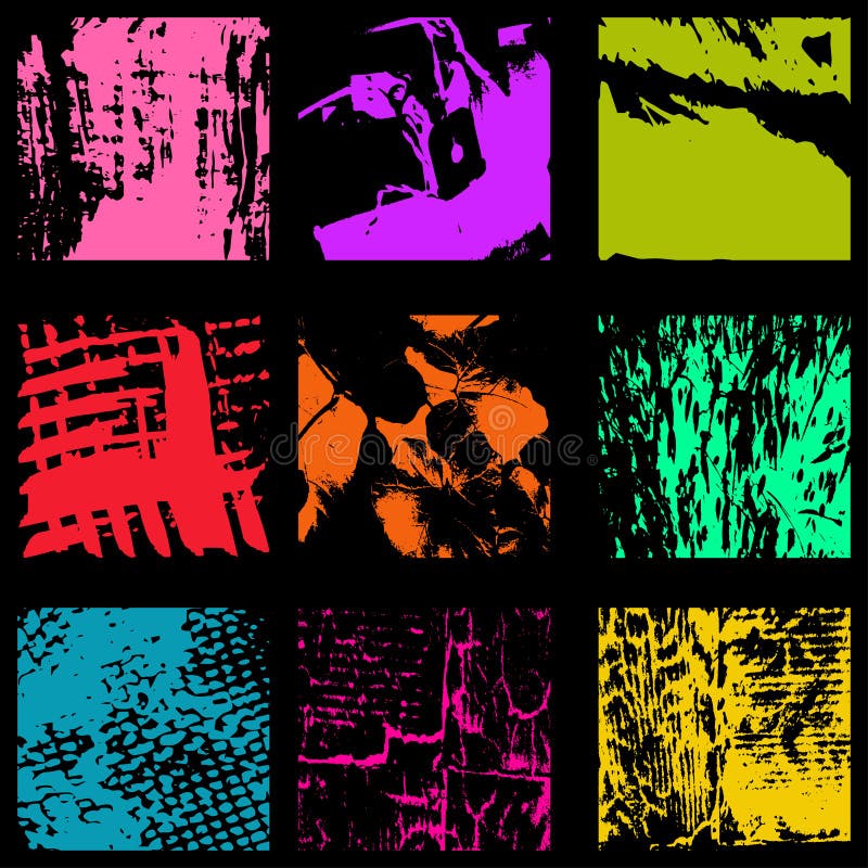 Colored Ink Spots Graffiti Collection Stock Vector - Illustration of ...