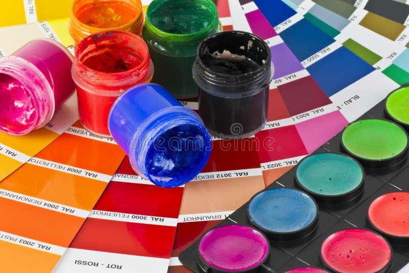 Colored inks stock image. Image of sampler, descriptive - 10513423