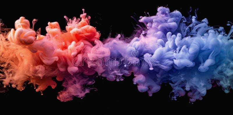 Colored Inks Floating in Water Stock Image - Image of floating, vibrant ...