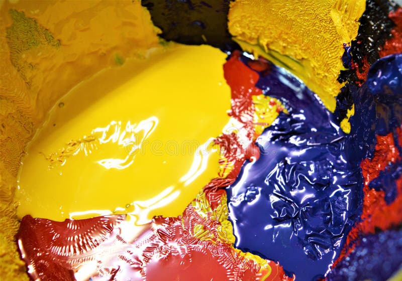 Colored Inks for Printing Work, Close-up Stock Photo - Image of showing ...