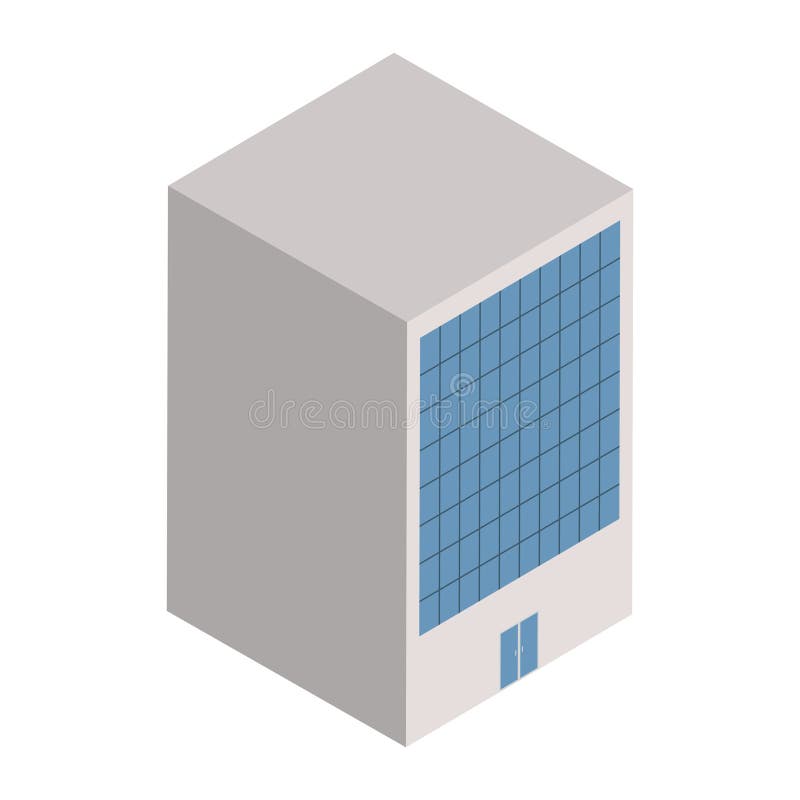 Colored Isometric Building Icon Vector Stock Vector - Illustration of ...