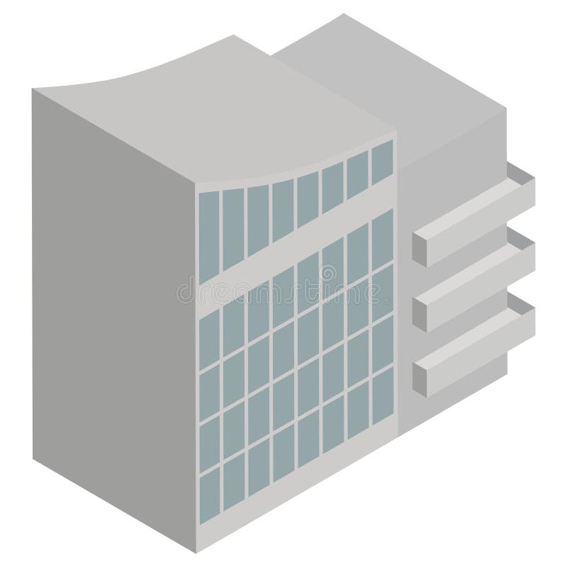Colored Isometric Building Icon Vector Stock Vector - Illustration of ...